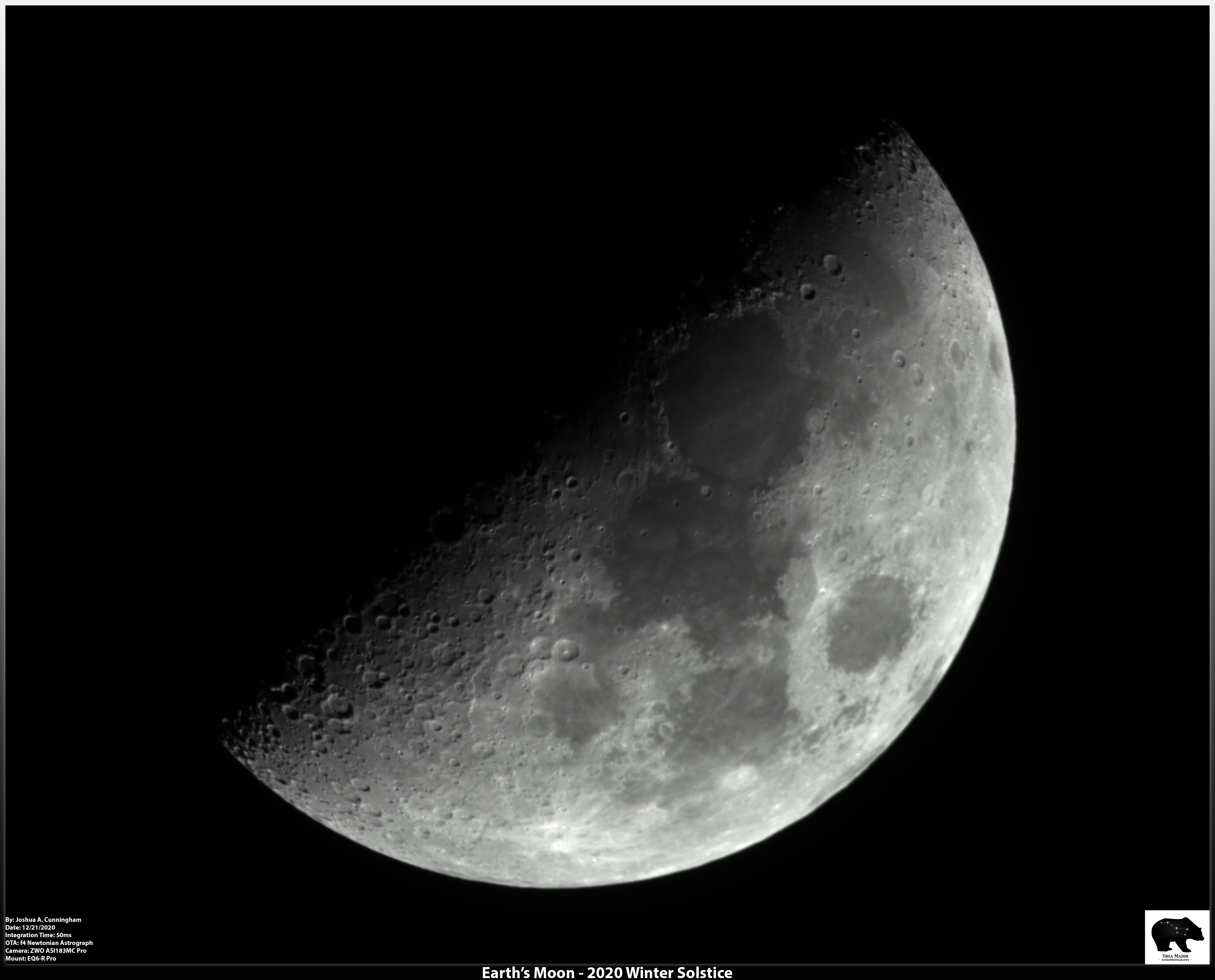 2020 Winter Solstice Moon – Ursa Major Astrophotography